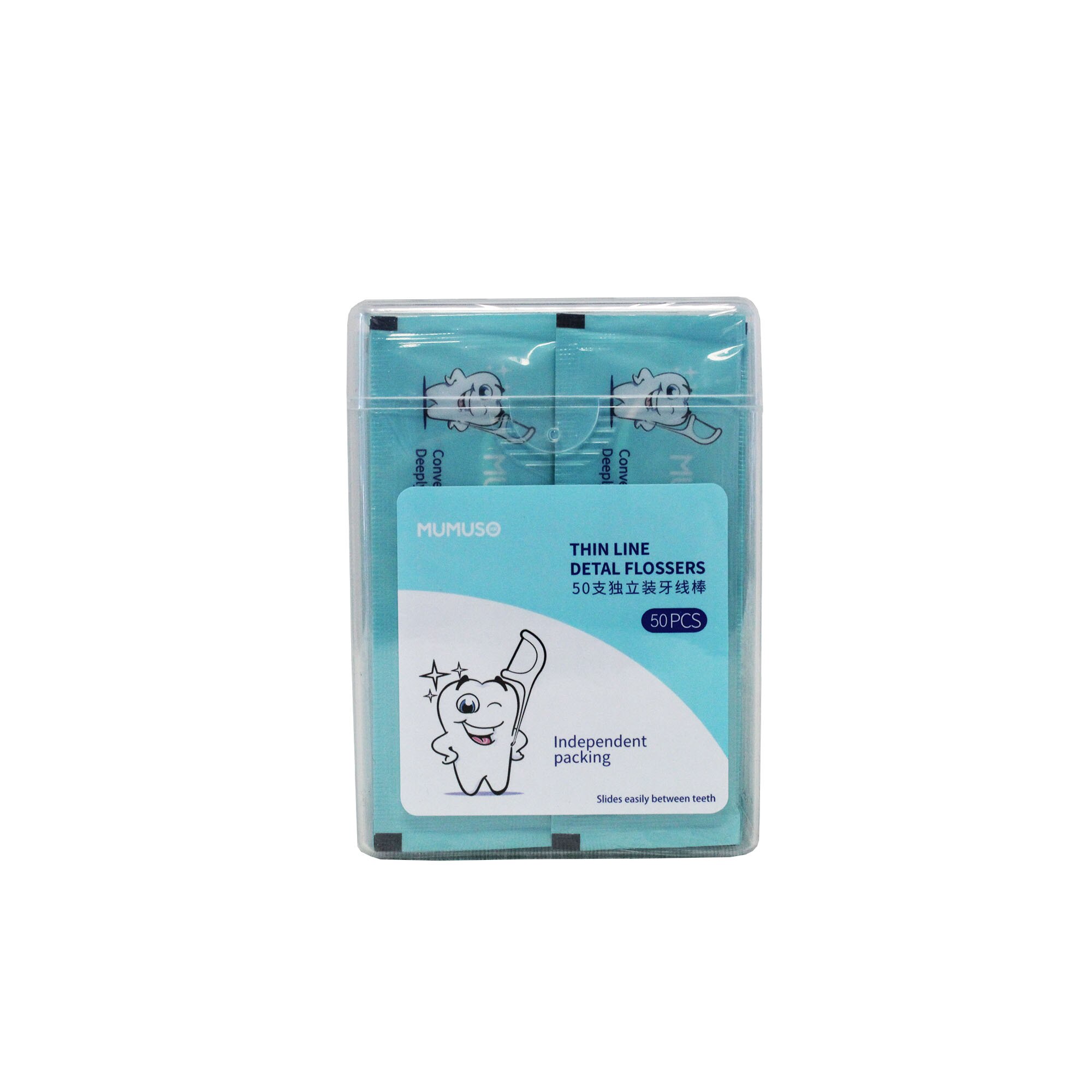 Set scobitori si ata dentara, Mumuso, 50 buc, Ambalate individual - eMAG.ro