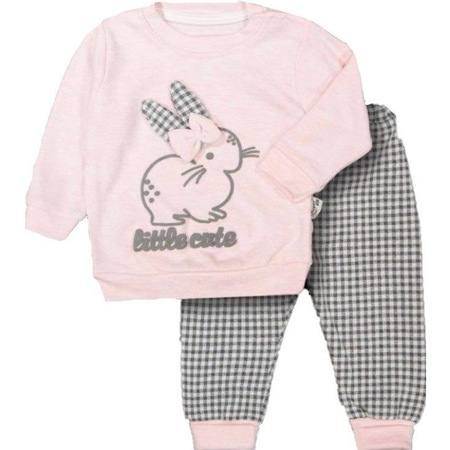 Trening pentru copii, Model cu iepuras, Roz Gri, 12 luni - eMAG.ro