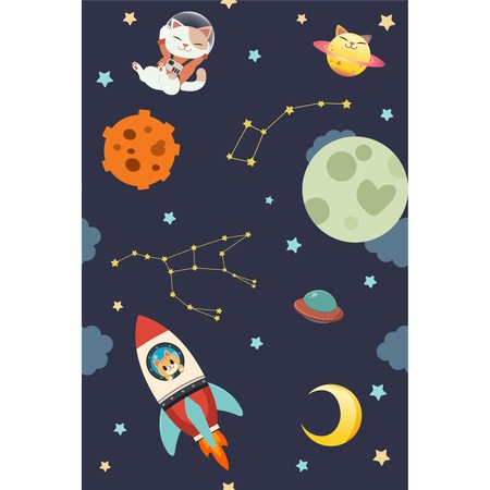 Gyerekszobába készült tapéta egy darabból, Cosmos 127 X 184cm - eMAG.hu