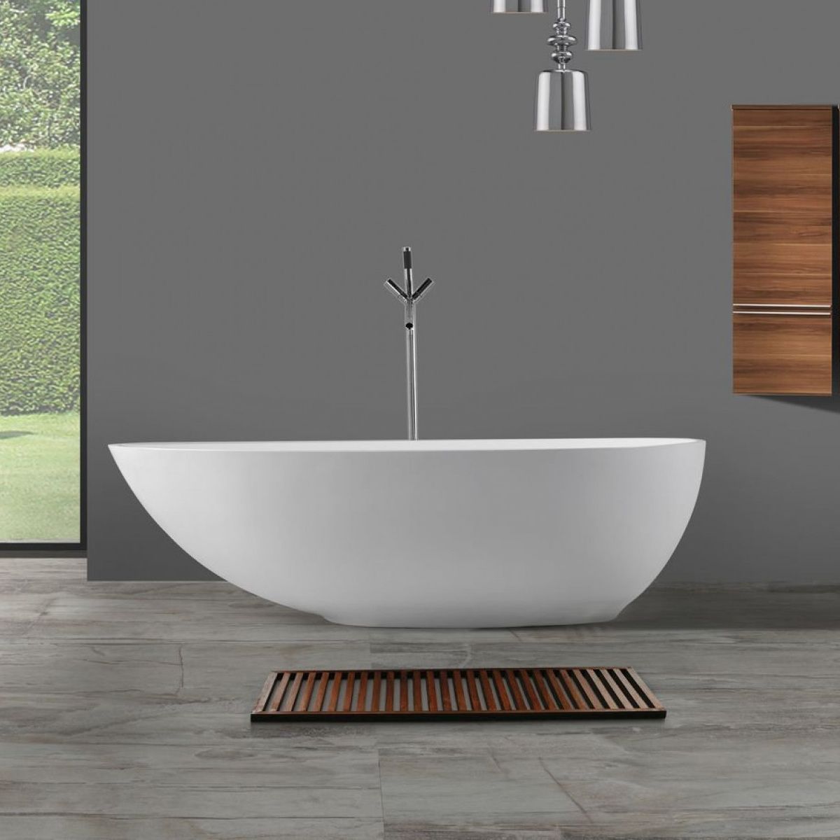 Cada de baie Ego-Aspen, 176.5 cm, free-standing, design modern ...