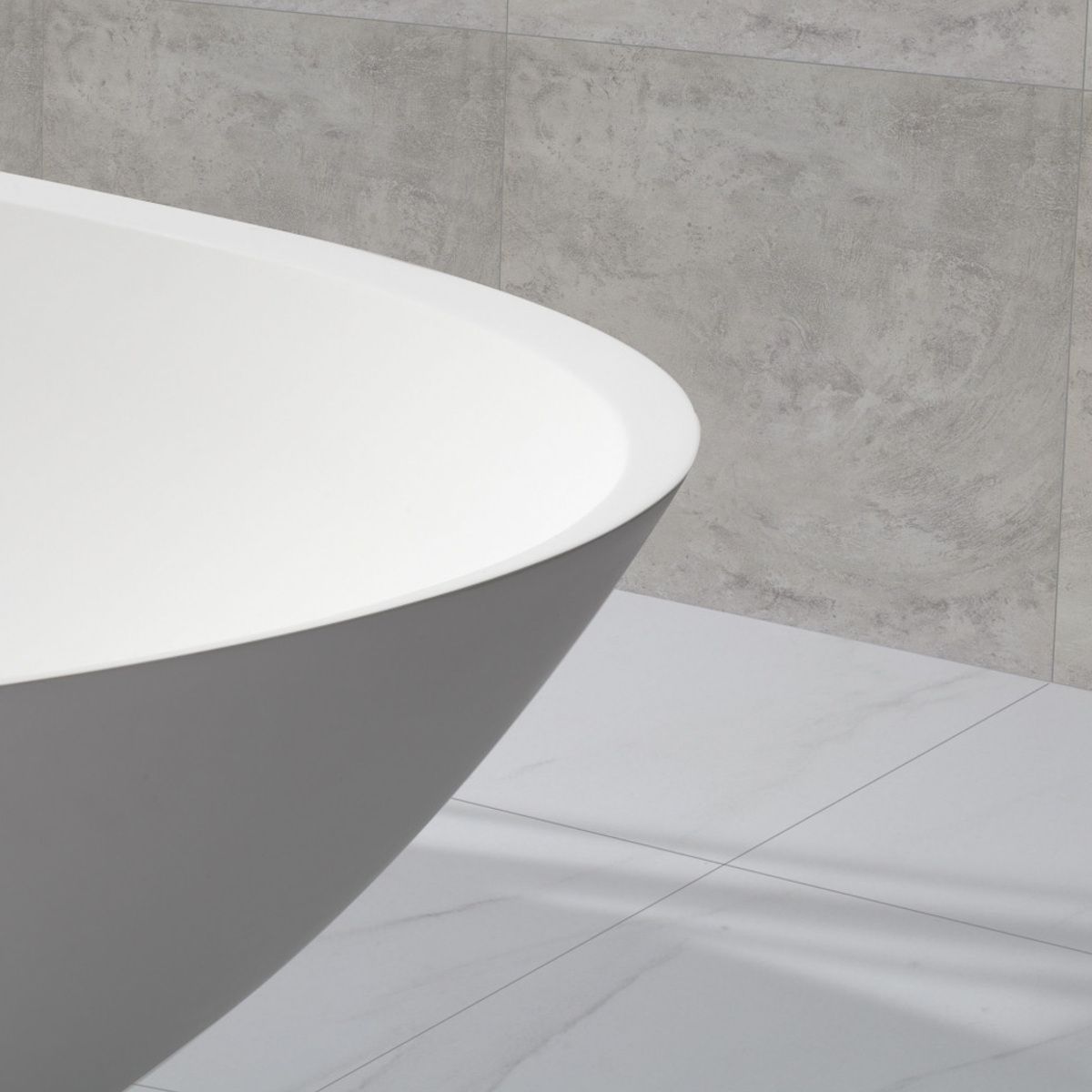 Cada de baie Ego-Azur, 186 cm, free-standing, design modern, compozit ...