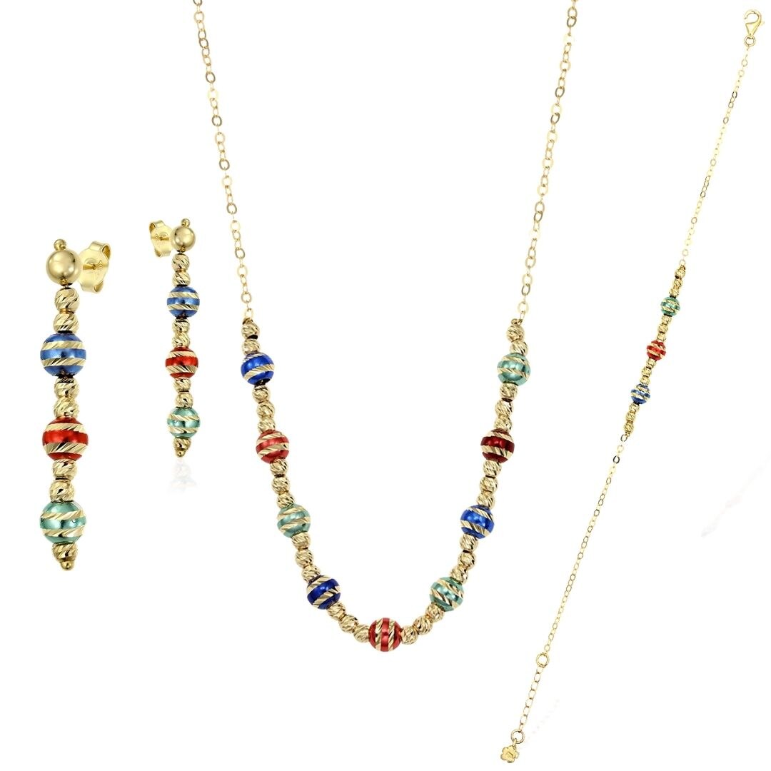 Set bijuterii din aur galben 18K LETO - eMAG.ro