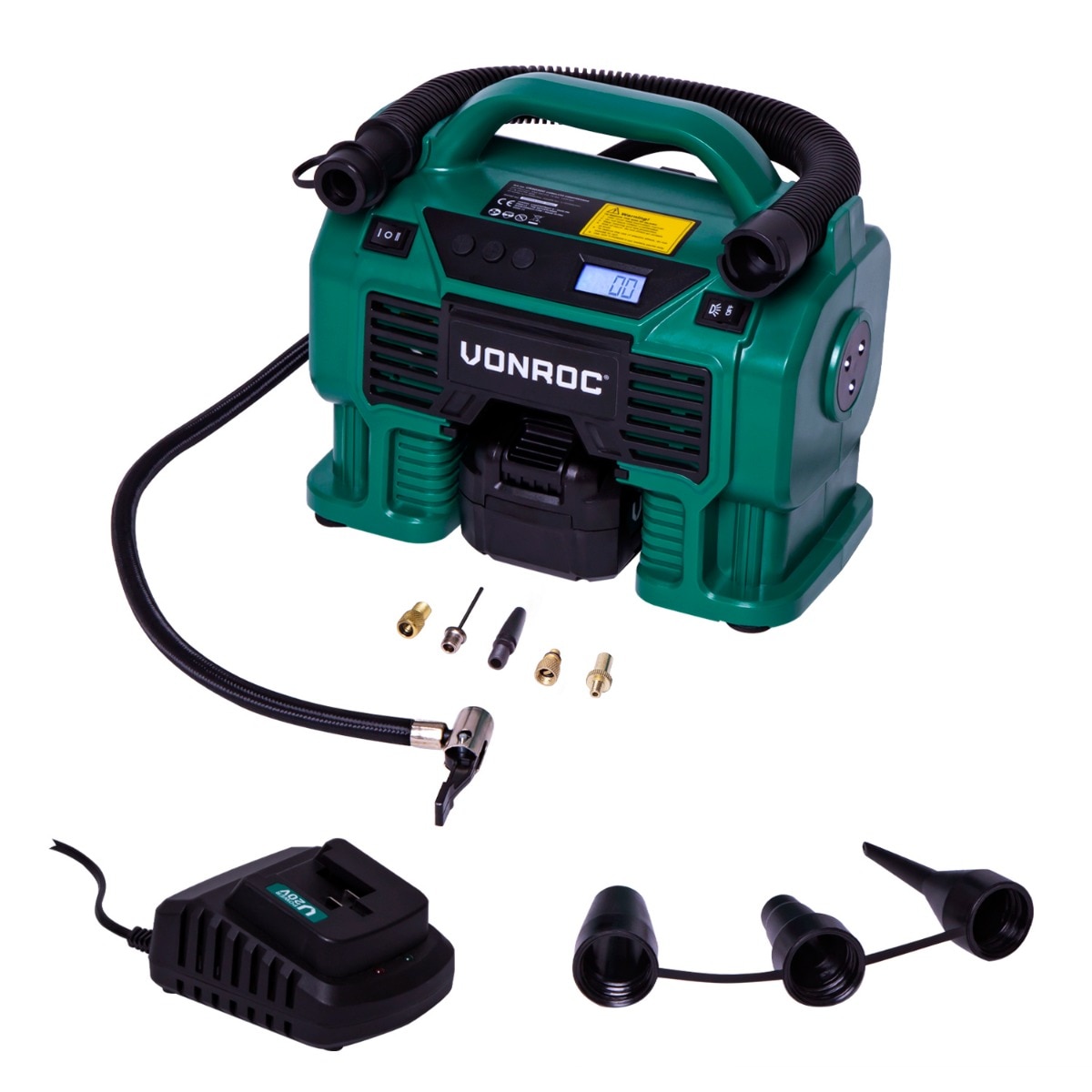 Compresor VONROC, S3_CR503DC, cu 1 acumulator 4.0Ah x 20V si incarcator ...