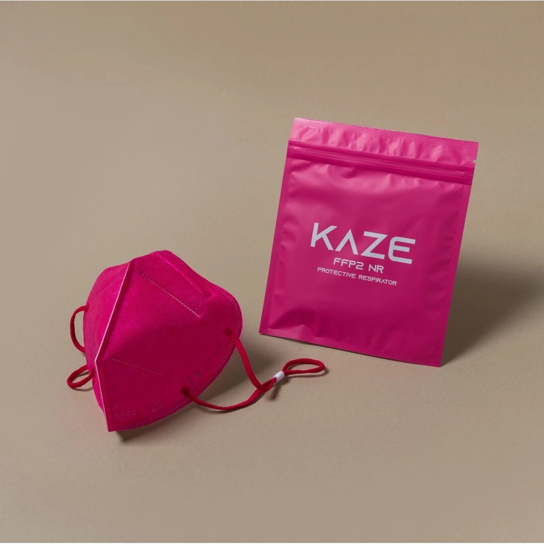 Masca colorata de protectie KAZE FFP2, KN95, 5 straturi, BFE>99.9% ...