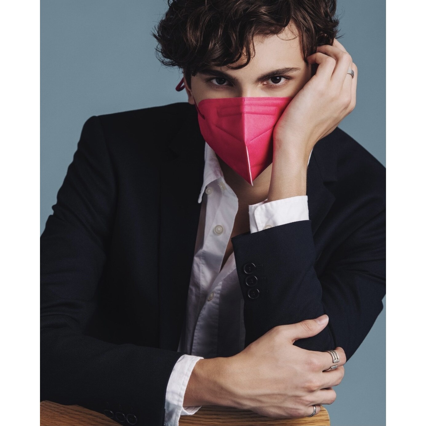 Masca colorata de protectie KAZE FFP2, KN95, 5 straturi, BFE>99.9% ...