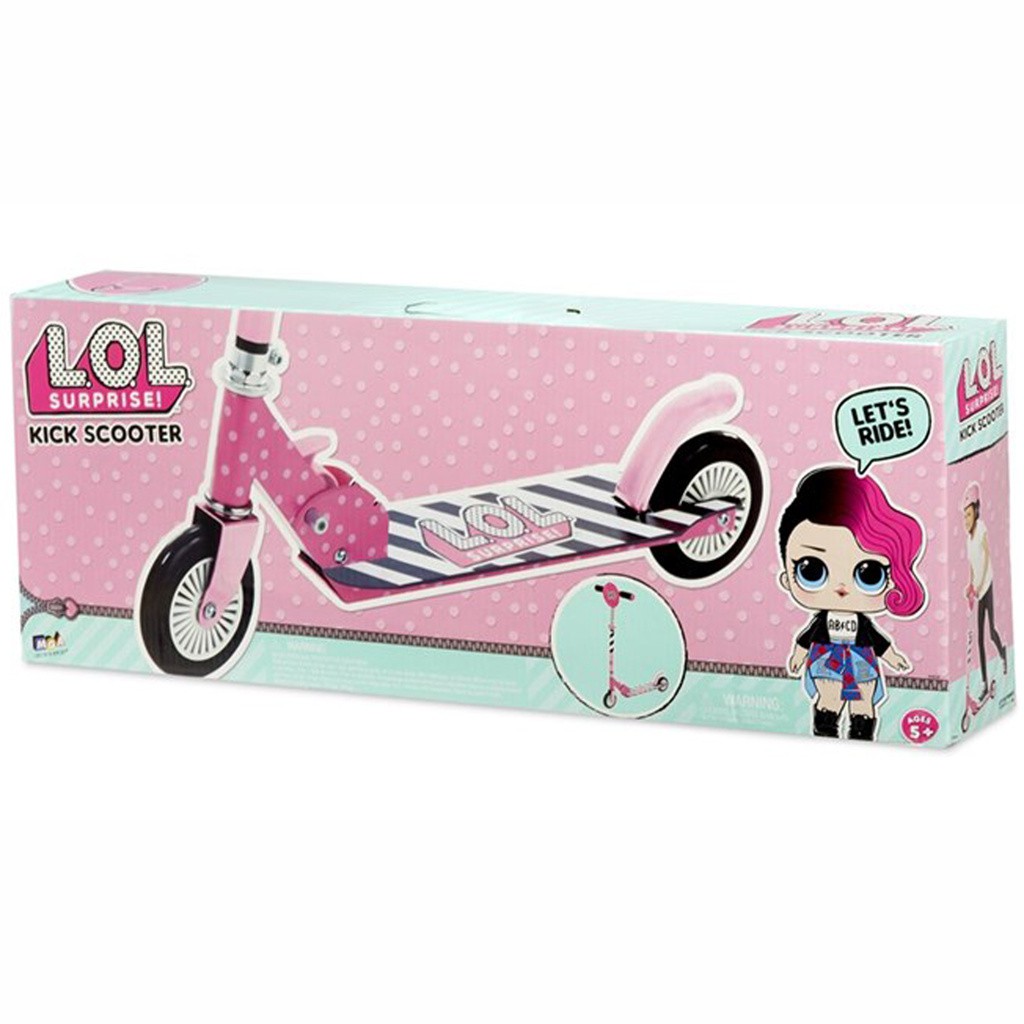 Trotineta pentru copii, LOL Surprise, roz cu dungi - eMAG.ro