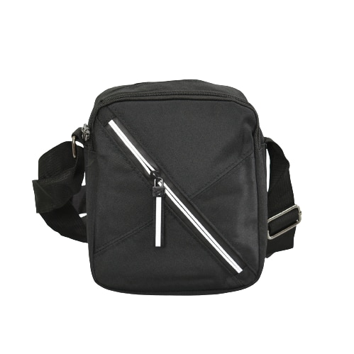 Geanta barbati, 16/20/8 cm, Textil, Negru - eMAG.ro