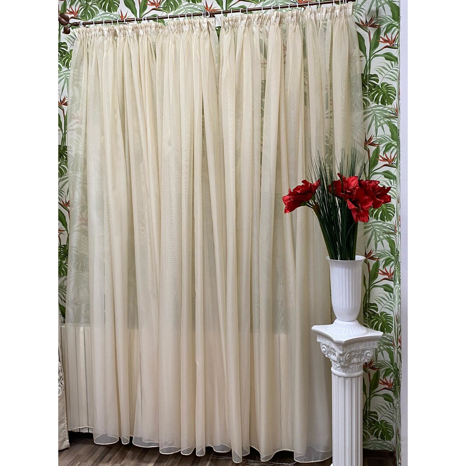 Perdea simpla voal, culoare bej, din colectia "Crep Touch by Liz Line ...