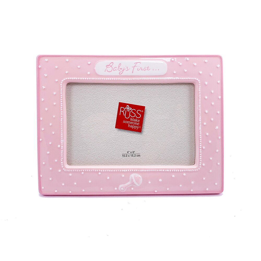 Rama foto, Russ Berrie, Ceramica, 10x15cm, Roz - eMAG.ro