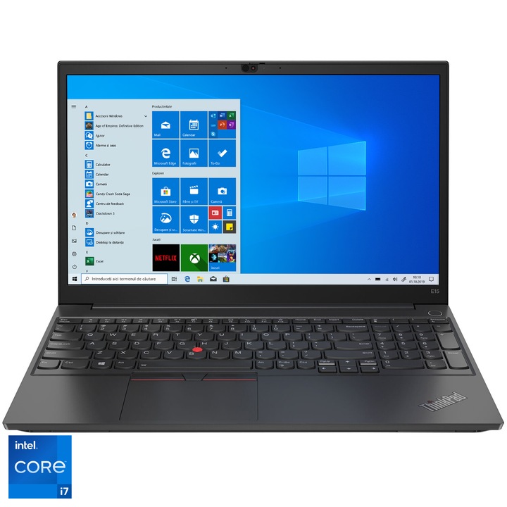 Лаптоп Lenovo ThinkPad E15 Gen 2, Intel® Core™ i7-1165G7, 15.6", Full HD, RAM 16GB, 512Gb SSD ...
