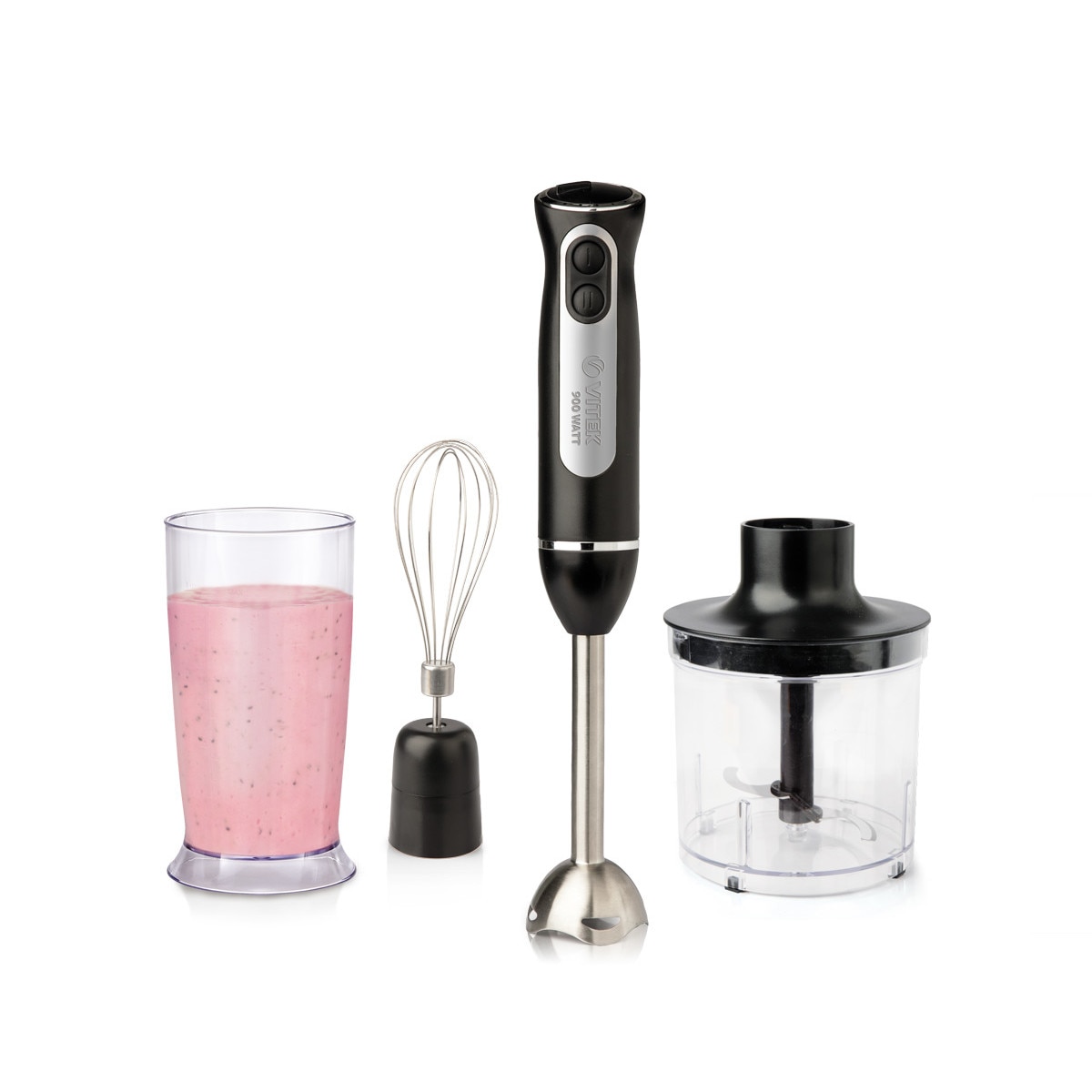 Ръчен пасатор VITEK VT-8525, 900 W, 8 скорости, чопър 500 ml, градуирана пластмасова чаша 700 ml ...