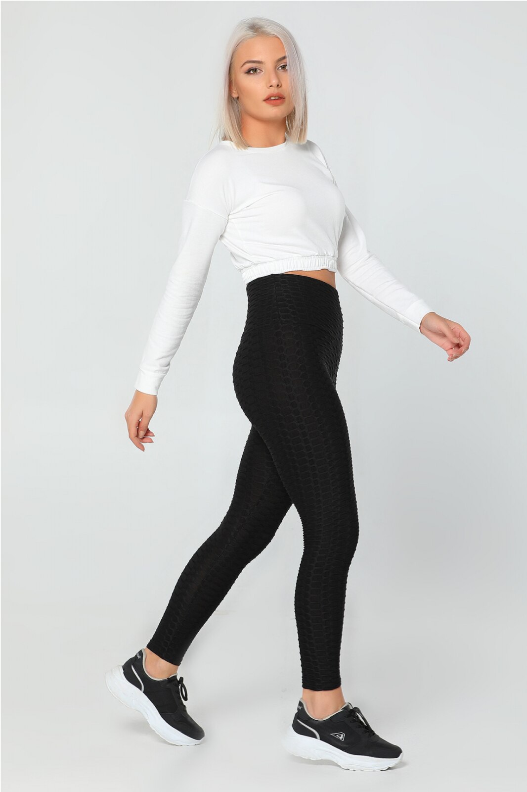 Colanti dama modelatori cu push-up, talie inalta, Negru, M - eMAG.ro