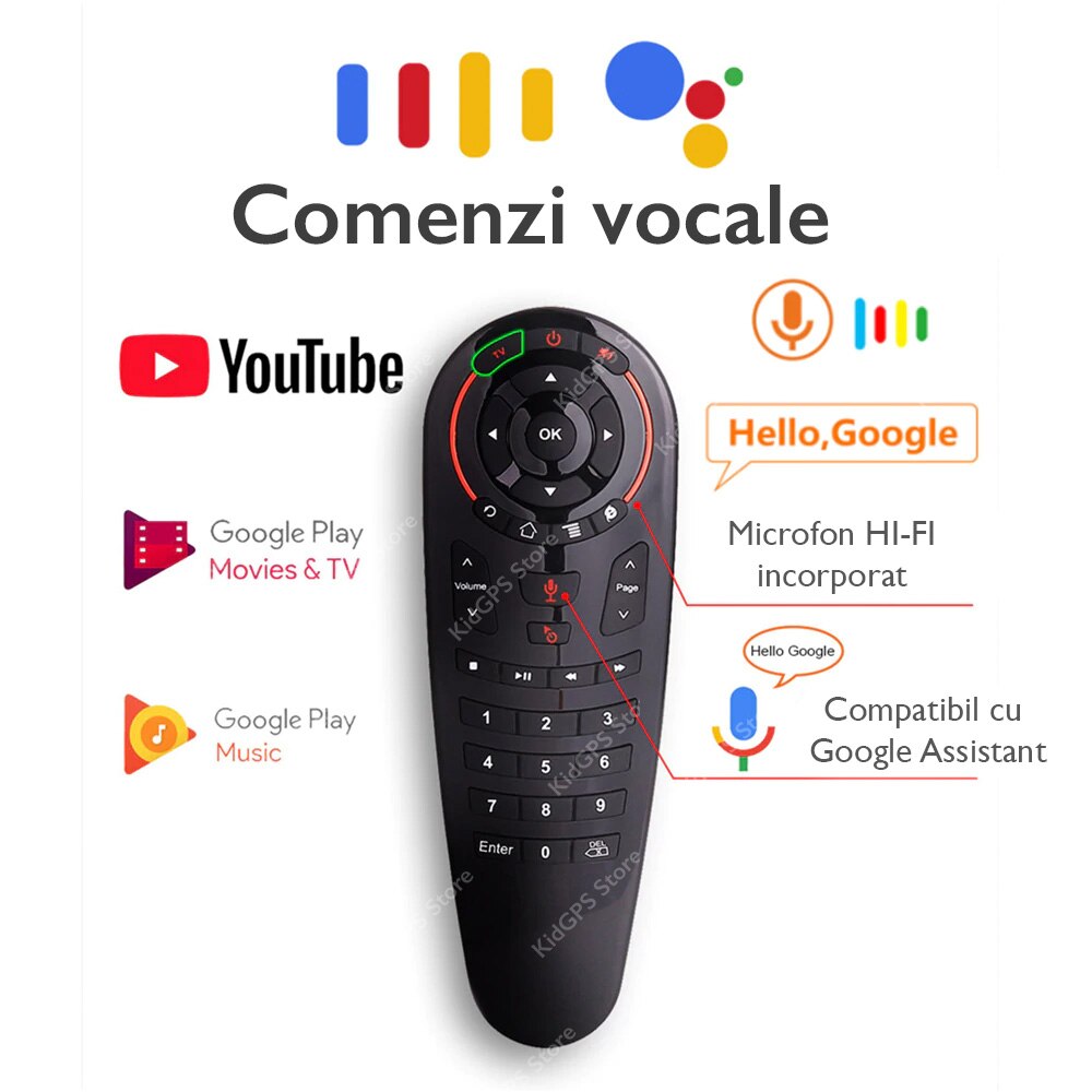 Telecomanda airmouse Runmus® G30, Google Assistant, microfon ...