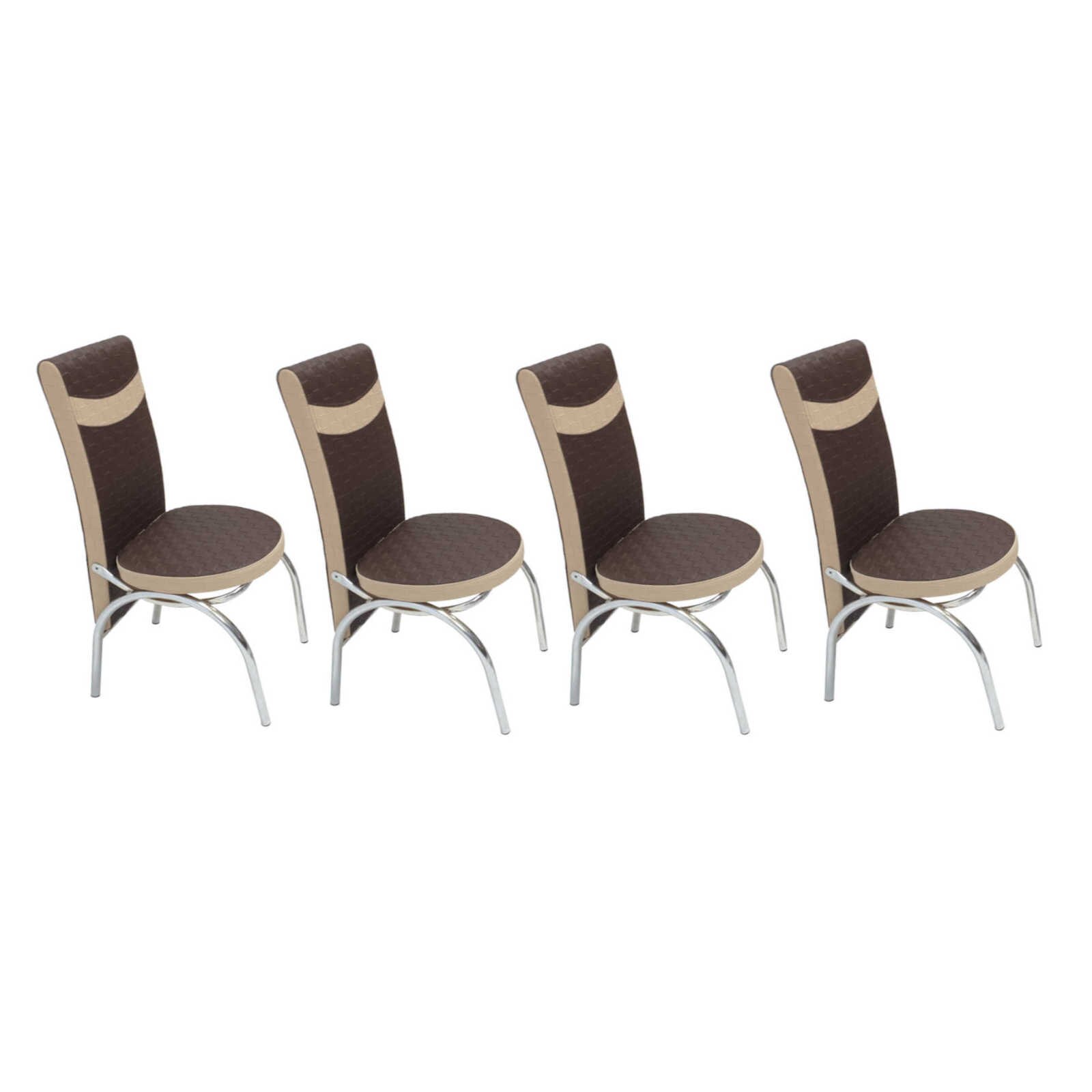 Set masa fixa Bronze Deco Wenge cu 4 scaune din piele ecologica Star ...