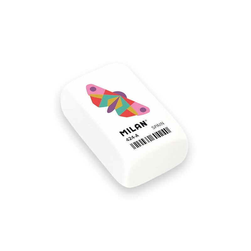 Radiera creion, Milan, 3,9 x 2,3 x 1,3 cm, Alb - eMAG.ro