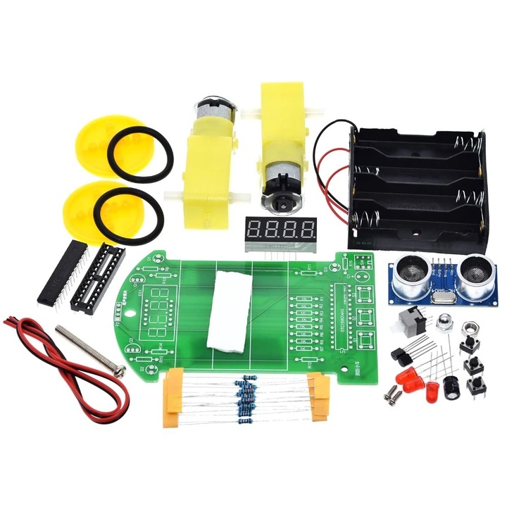 Комплект за интелигентни автомобили Arduino Clone, Съвместим с Arduino D2-4 - eMAG.bg