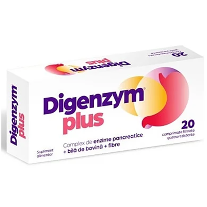 Digenzym Plus fara zahar, Alvogen, 20 tablete - eMAG.ro