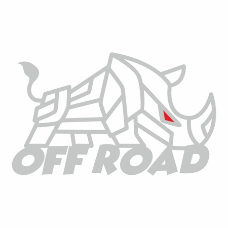 Sticker auto, cu rinocer off-road, Priti Global, pentru masini de teren ...