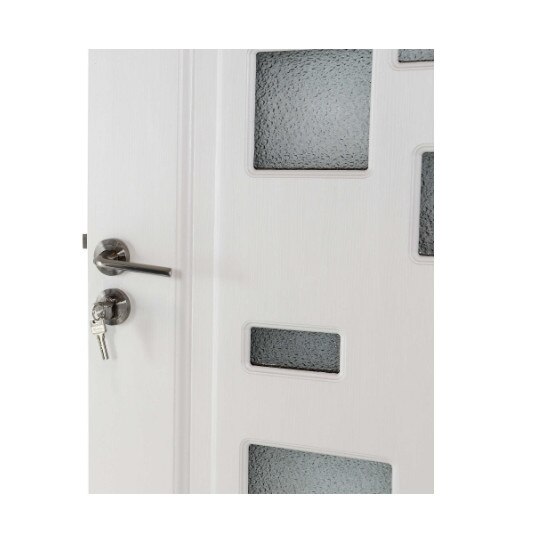 Usa de interior din lemn cu geam BestImp B02-88-V, stanga / dreapta,alb, 203 x 88 cm - eMAG.ro