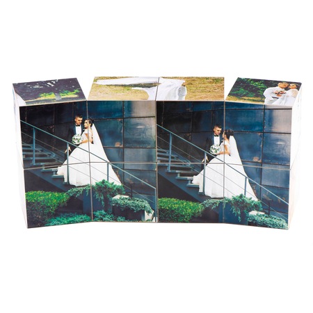 Puzzle Cub Personalizat cu 12 poze din lemn natural, Kendo ...