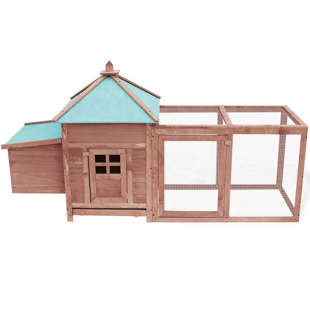 Cotet cuibar pentru gaini, vidaXL, Lemn de brad, 190 x 72 x 102 cm ...