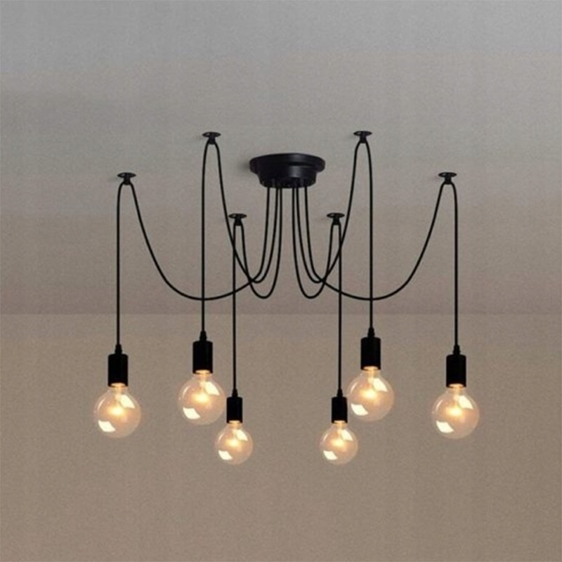 Lustra LED, Lampa suspendata Spider 6x cablu 20 x 20 x 3.5 cm - eMAG.ro