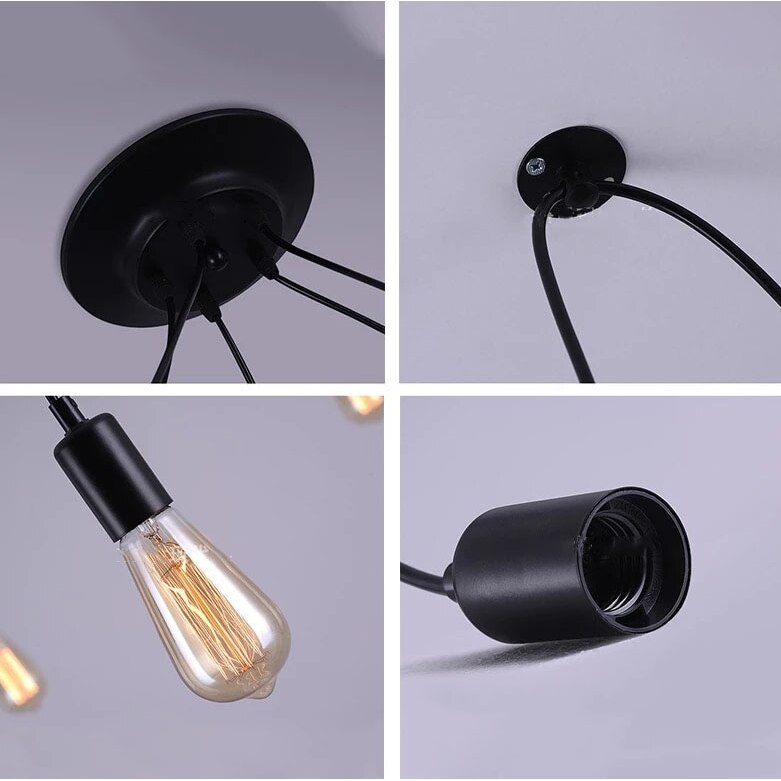 Lustra LED, Lampa suspendata Spider 6x cablu 20 x 20 x 3.5 cm - eMAG.ro