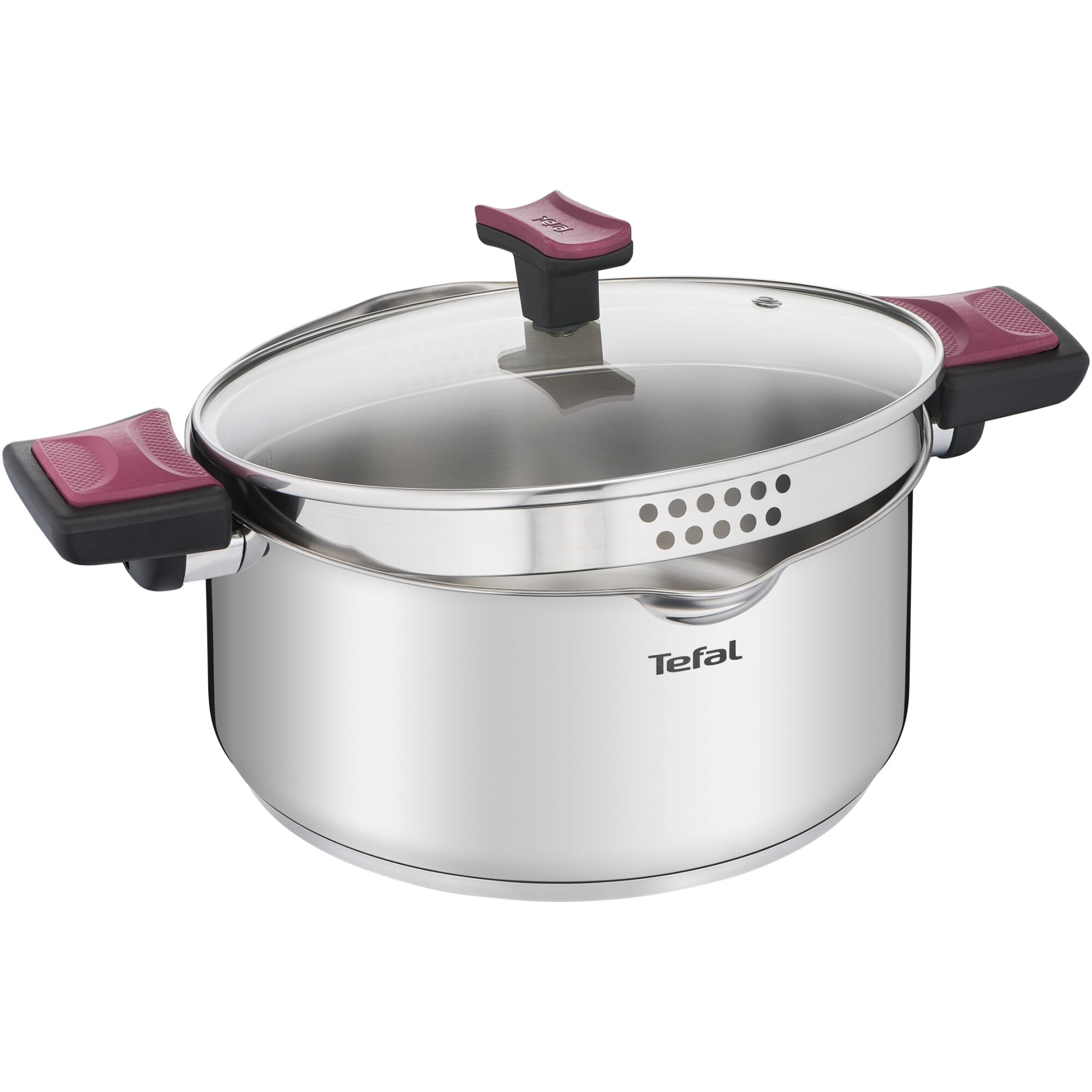 Set oale cu capac Tefal Cook & Clip, 10 piese, inductie, 16 - 24 cm, 1 ...