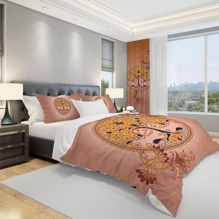 Set de pat Intermatrak Nicole Taneff G1108, satin de bumbac, dormitor ...