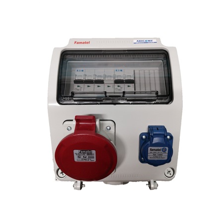 Tablou electric Famatel echipat cu o priza trifazata 5P 32A + o priza ...