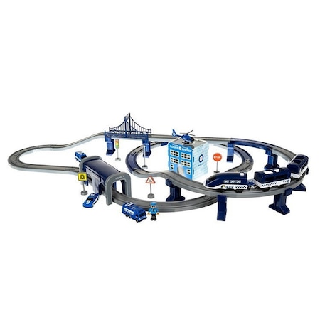 Set Trenulet de Jucarie, PoliceTrain, Locomotiva Electrica, Include ...