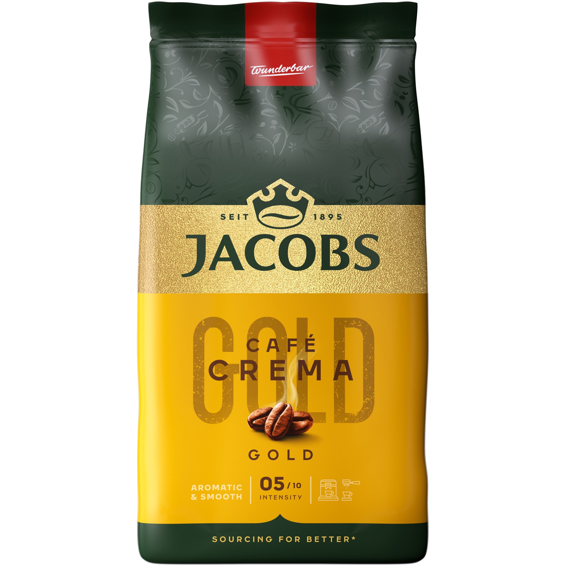 Cafea boabe Jacobs Cafe Crema Gold, 1Kg - eMAG.ro