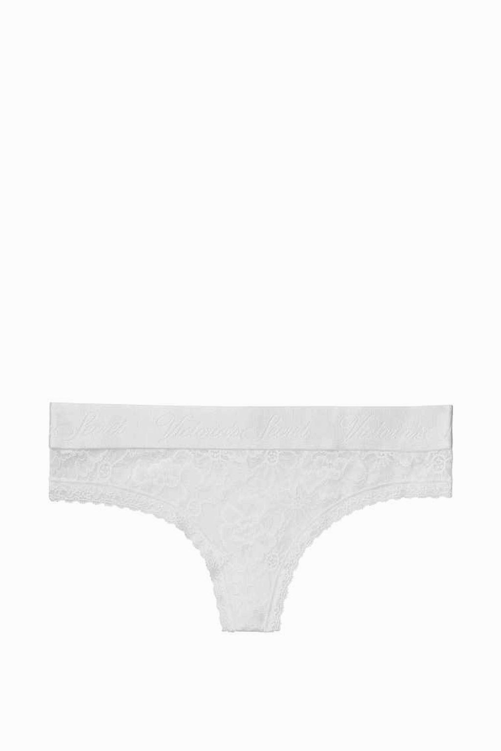 Chiloti Victoria's Secret, Logo Waist Thong, Alb Perlat, S - eMAG.ro