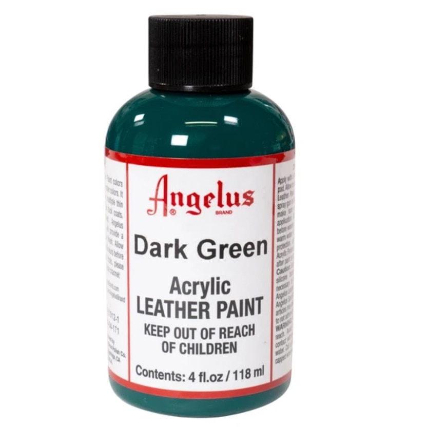 Vopsea acrilica Dark Green pentru piele, Angelus Standard 118 ml - eMAG.ro
