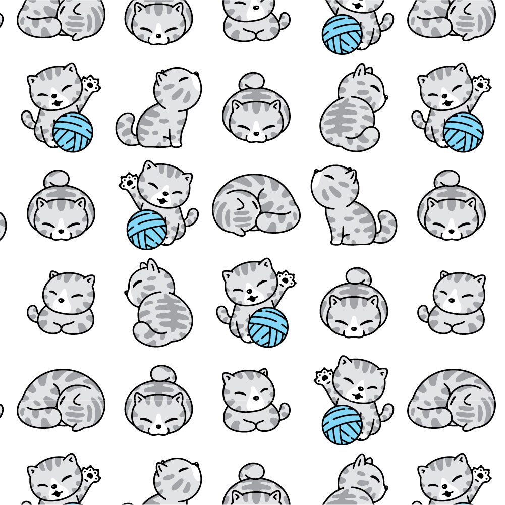 Autocolant Art Kids pentru mobilier, Rasfatatele pisici tigrate ...