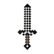 Sabie Minecraft Diamond, Alb-Negru, Diamond Sword, 45 cm - eMAG.ro