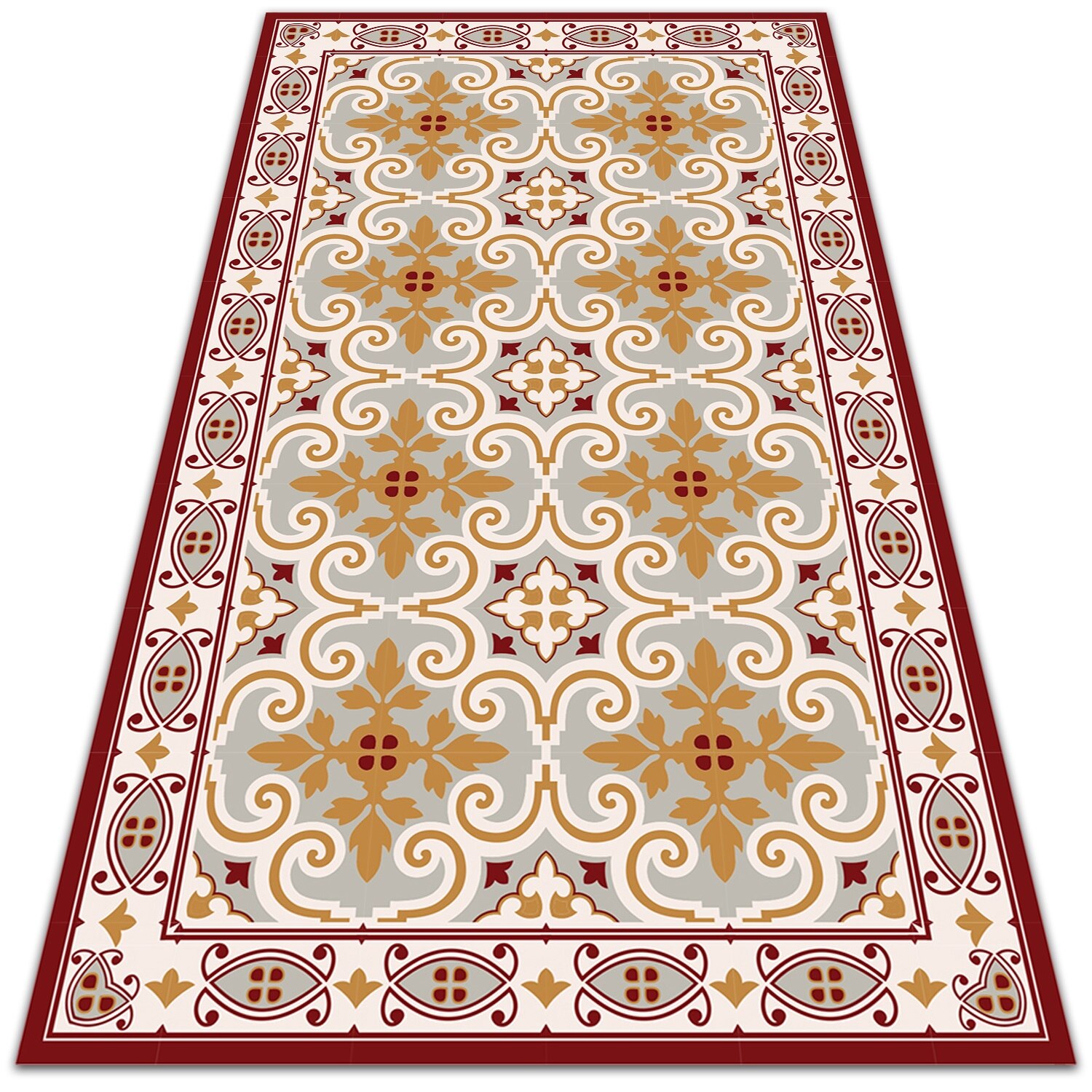 Covor de vinil pentru terasa si balcon, PVC, model in stil oriental ...