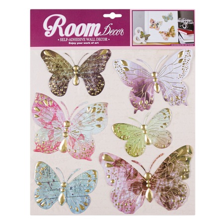 Stickere perete cu fluturasi colorati luciosi, de Paste, DecorCasa, 30. ...