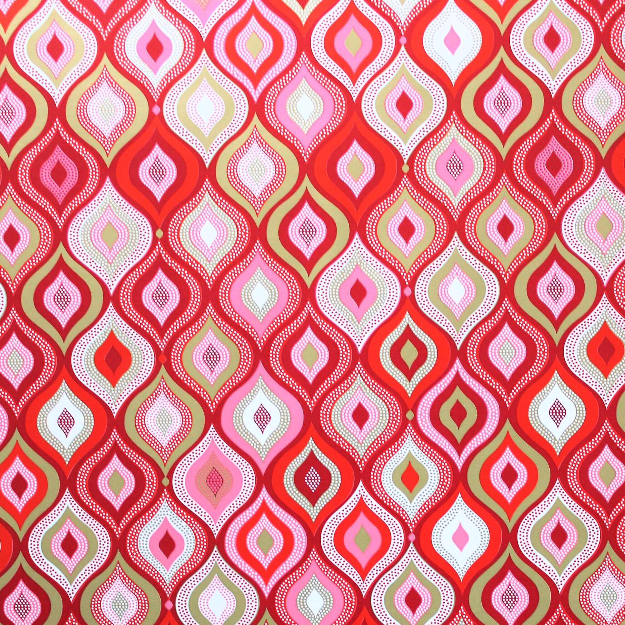 Hartie pentru ambalat cadouri, Trend, 300x100 cm, rosu-indian - eMAG.ro