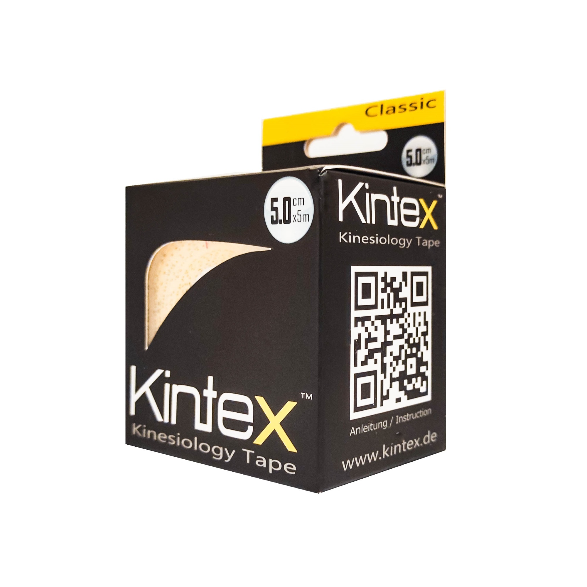 Banda kinesiologica Kintex 5cm x 5m, galbena - eMAG.ro