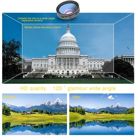 Set 6 in 1 Lentile Pentr Telefon Si Tablete Lentila teleobiectiv 12X ...