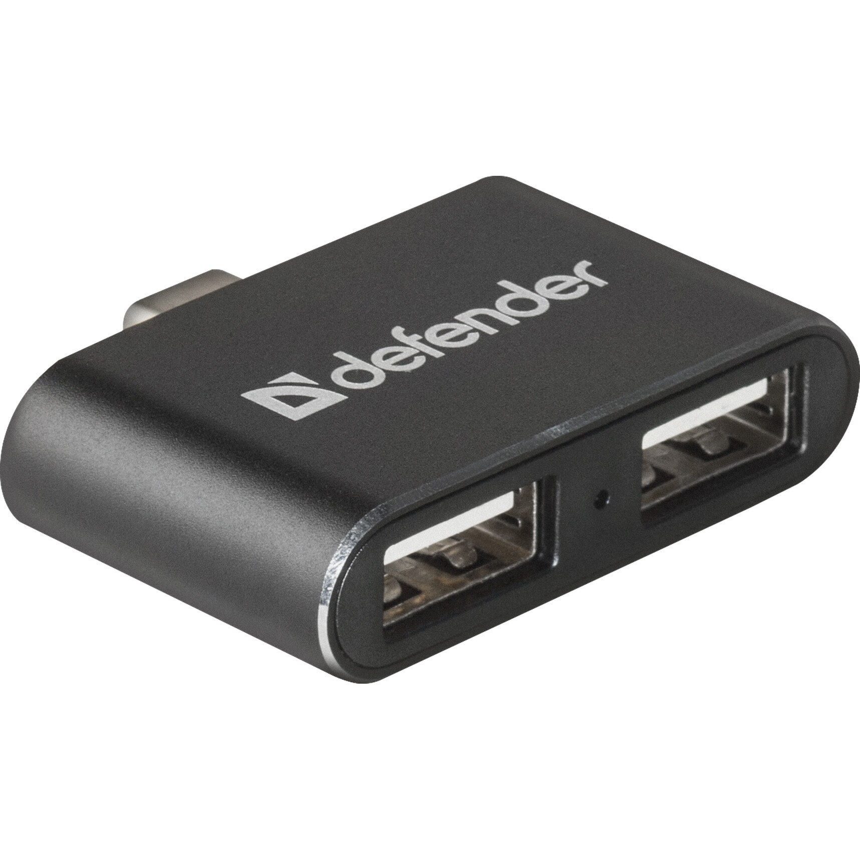Hub Usb Defender Quadro Dual 2xUsb TypeC- Micro Usb 0.5A Negru - eMAG.ro