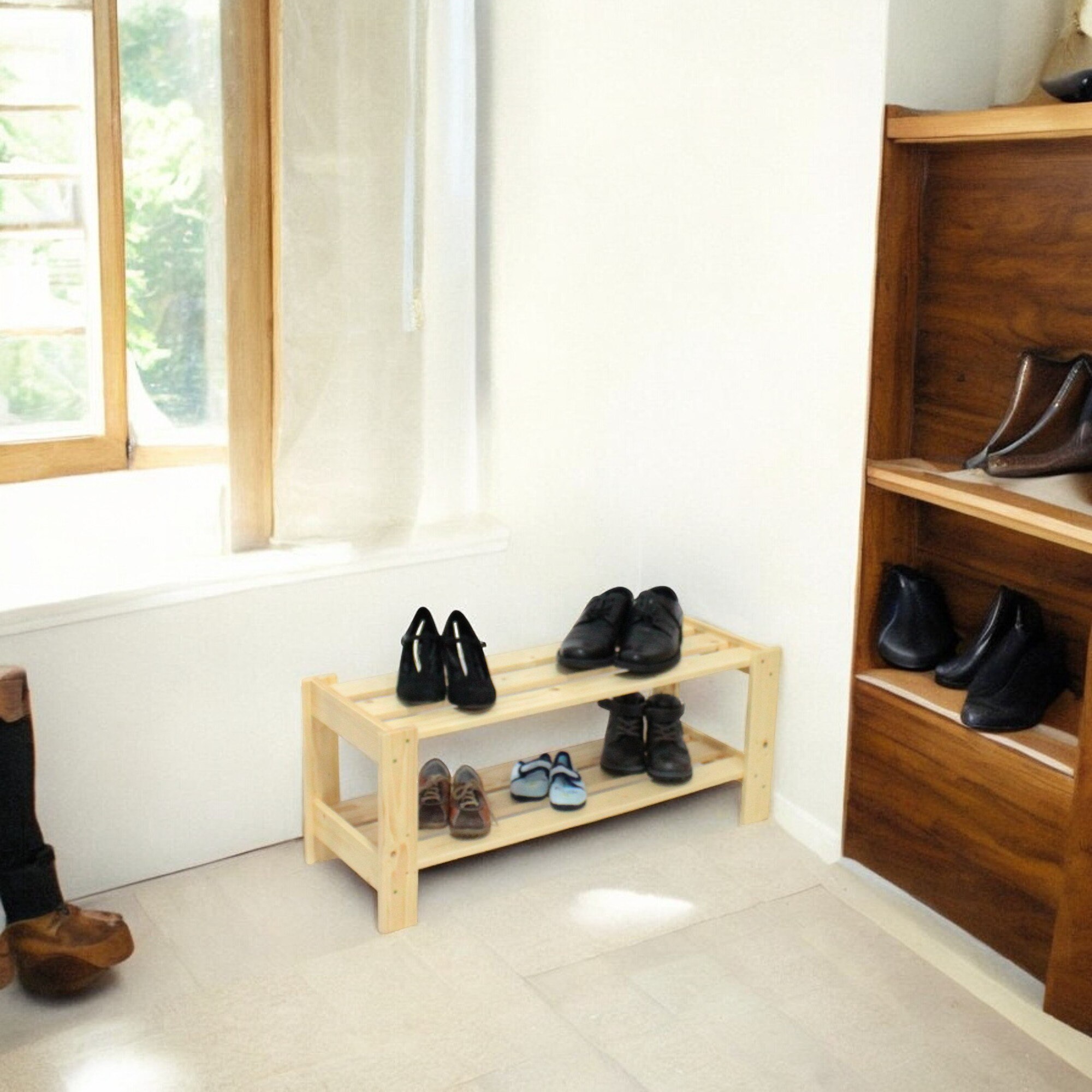 Organizator Pantofi Transilvan, Tofi, 2 Nivele, 85x30x35 cm, Lacuit ...