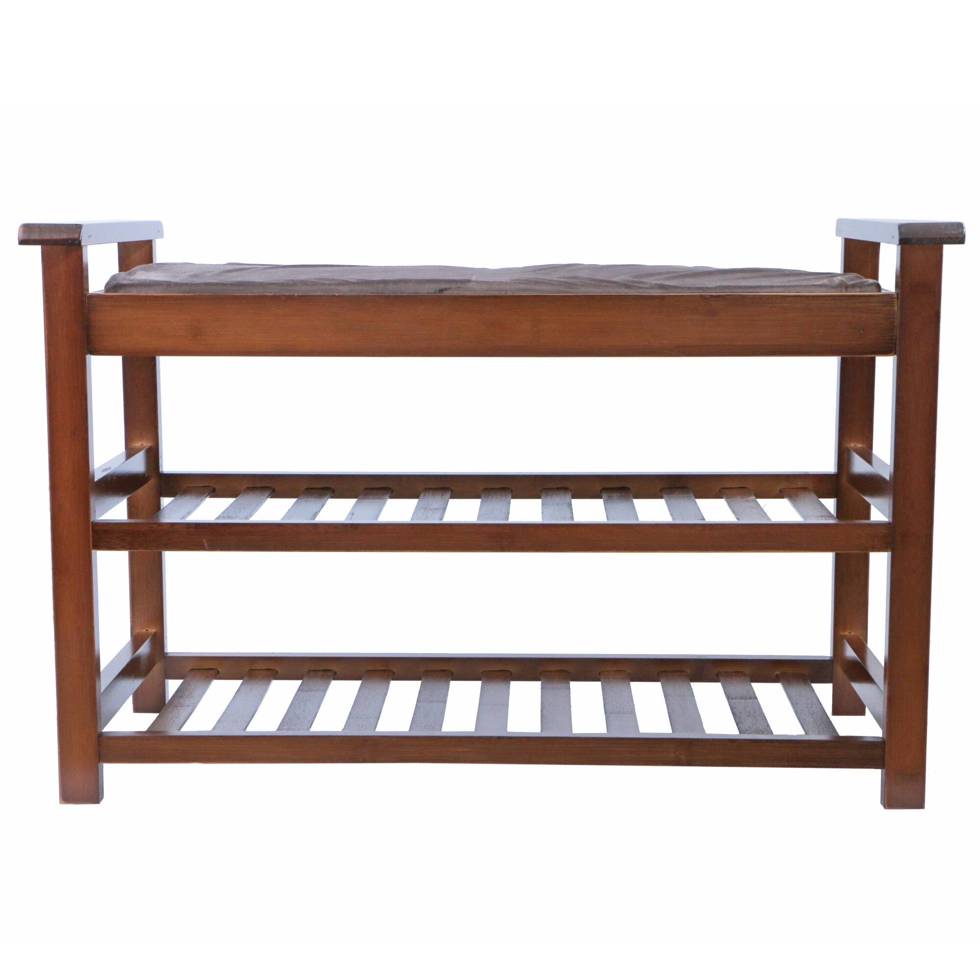 Pantofar din bambus cu bancuta, 76*48.5*38 cm, D198 - eMAG.ro