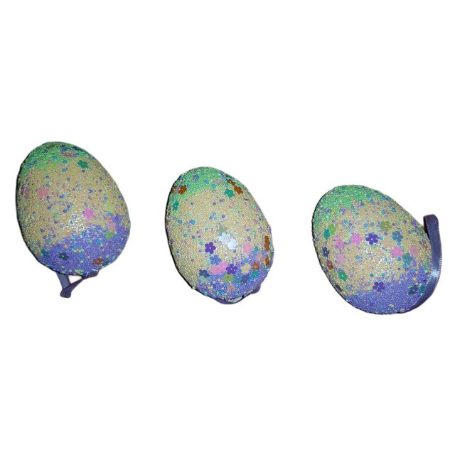 Set 3 oua colorate pentru Pasti design cu flori - eMAG.ro