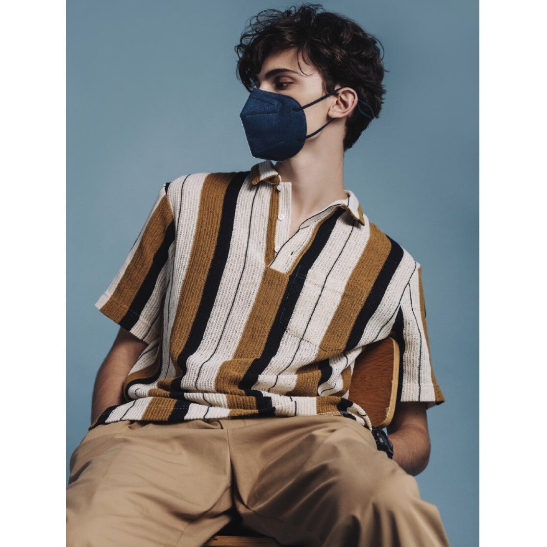 Masca colorata de protectie KAZE FFP2, KN95, 5 straturi, BFE>99.9% ...