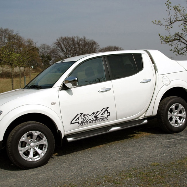 Стикер за офроуд автомобили 4 X 4 Diff Lock Priti Global черен 48 X 16 Cm Emag Bg