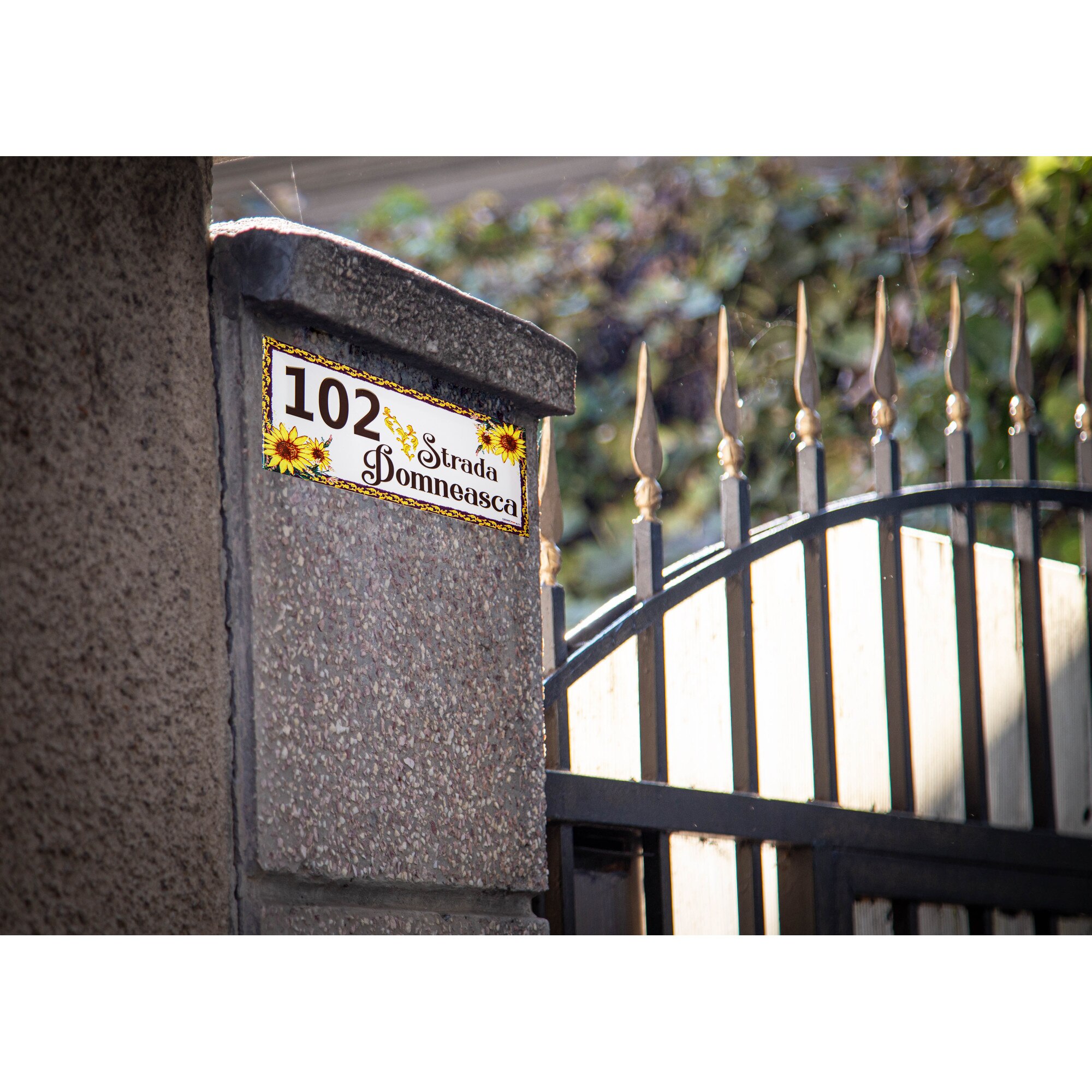 Numar casa, CeramicPrint, model Raza de soare, ceramica, 200 x 100 x 5 ...