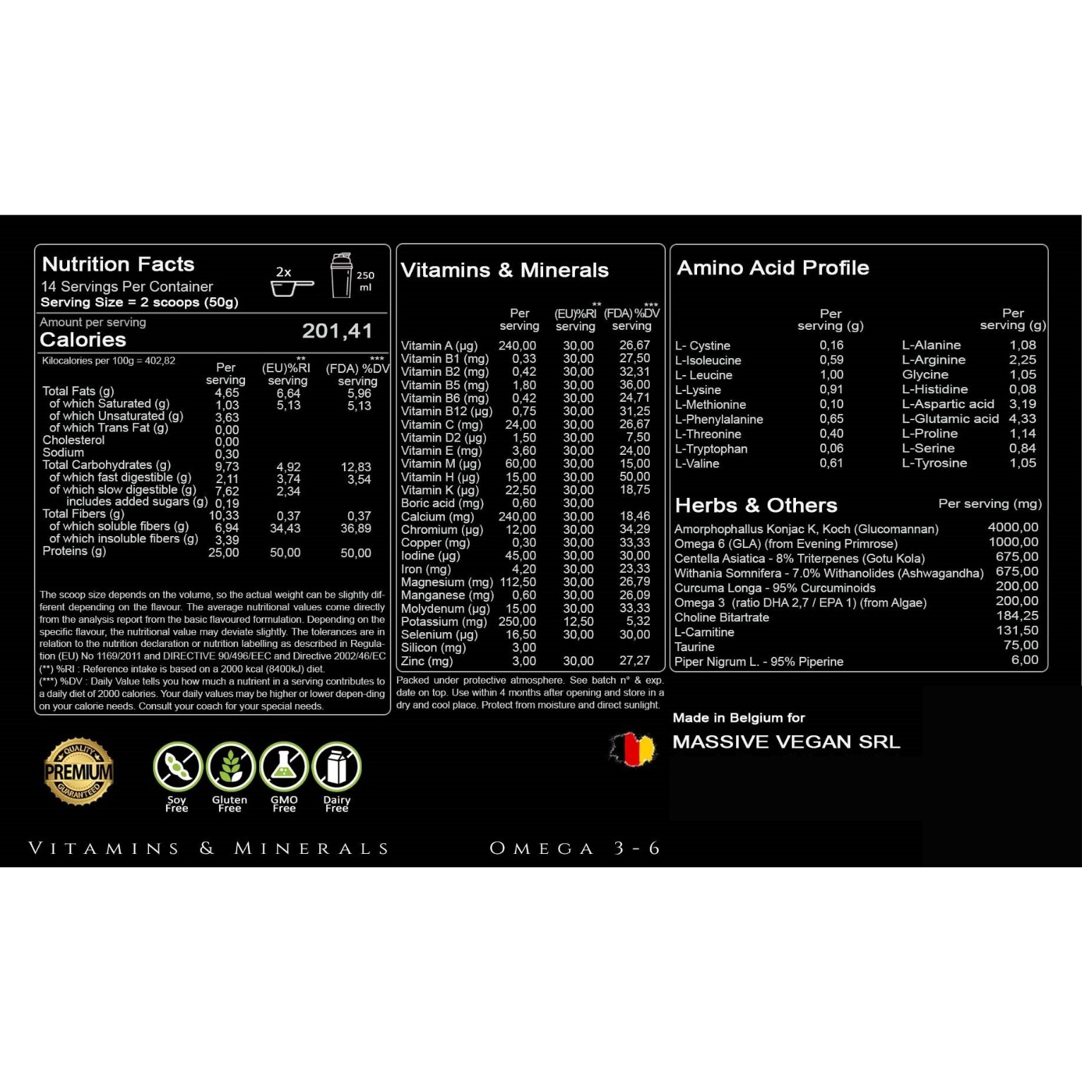 Meal Replacement Bio, Massive Vegan Find Your Balance, 700g, Brownie ...