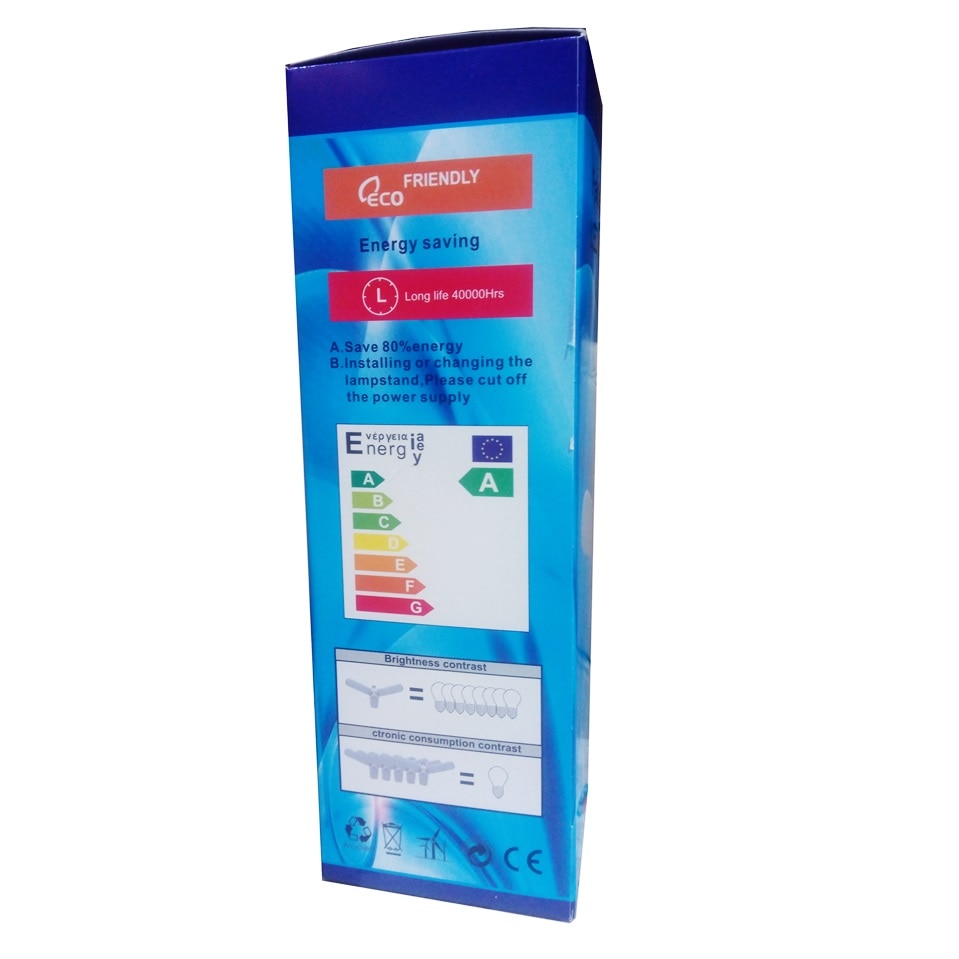 Lampa pliabila LED, tip elice, cu 4 brate, 60 w, soclu E27, clasa ...